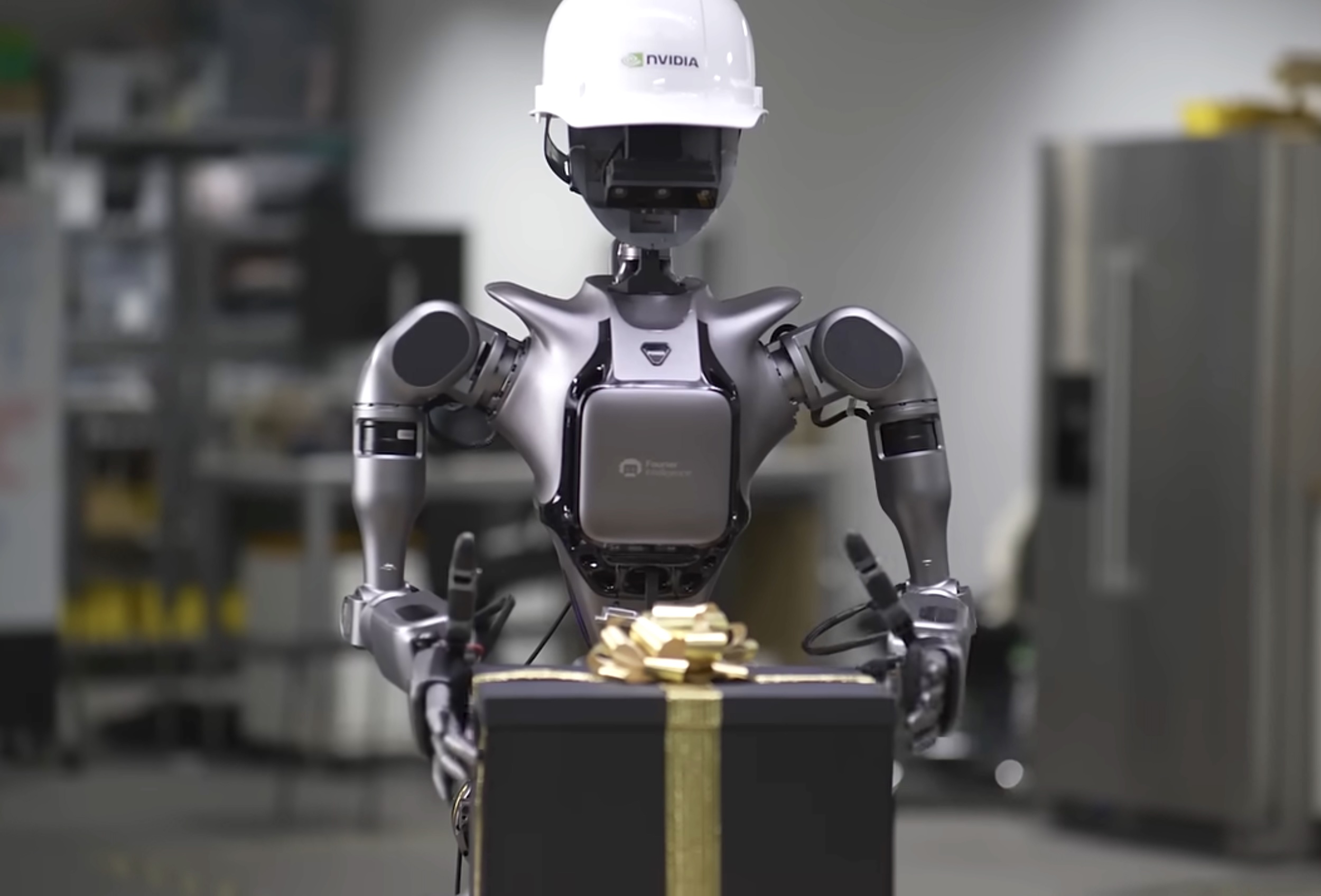 Watch Nvidia boss gift humanoid robots a new, more powerful ‘brain’