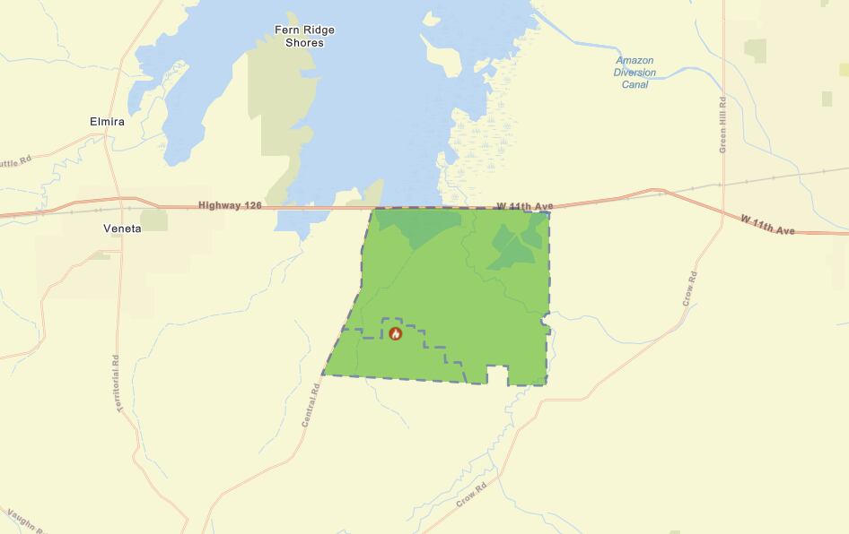 Evacuation orders for new wildfire SW of Eugene downgraded to Level 1