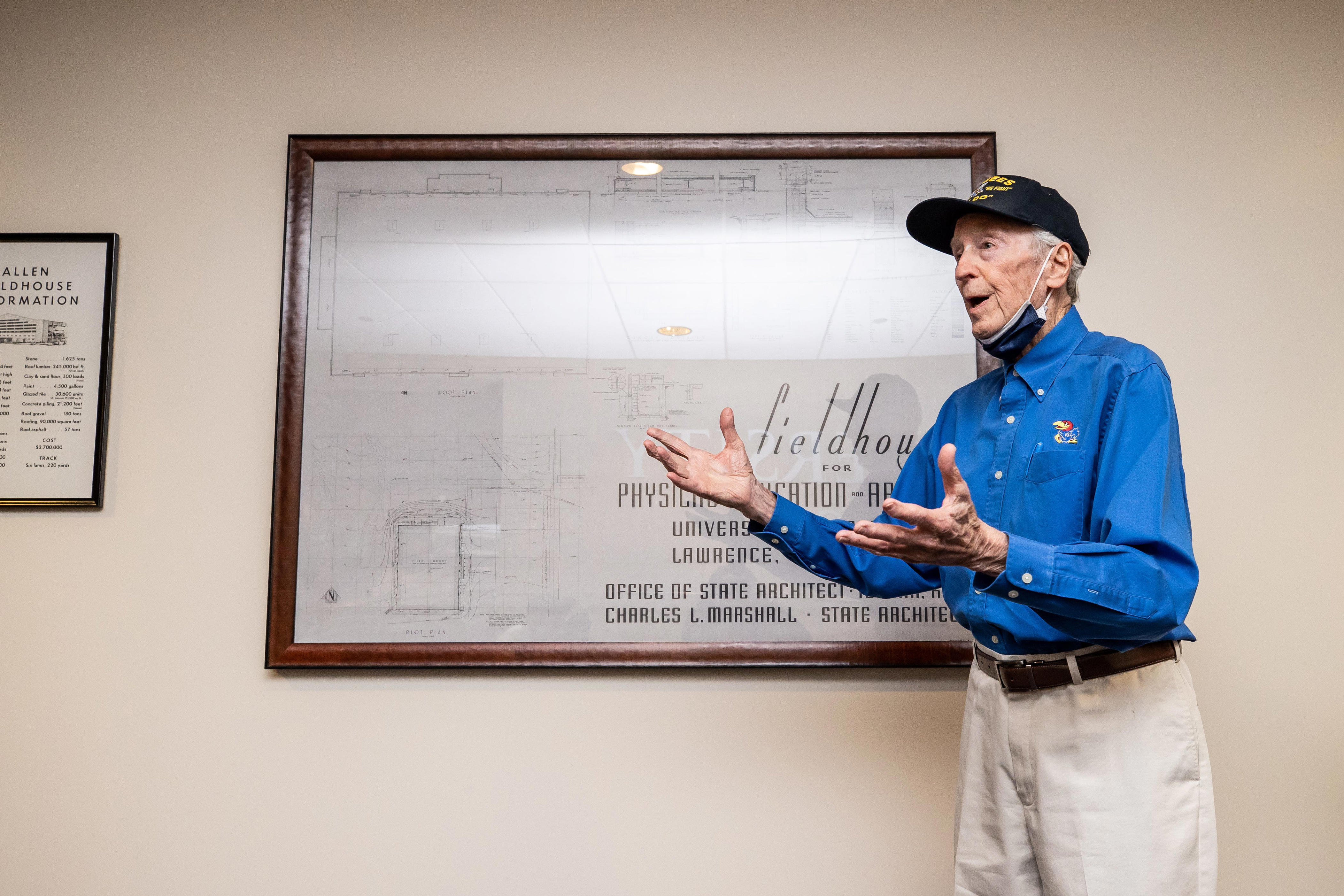 Warren Corman, an architect in the construction of Allen Fieldhouse ...