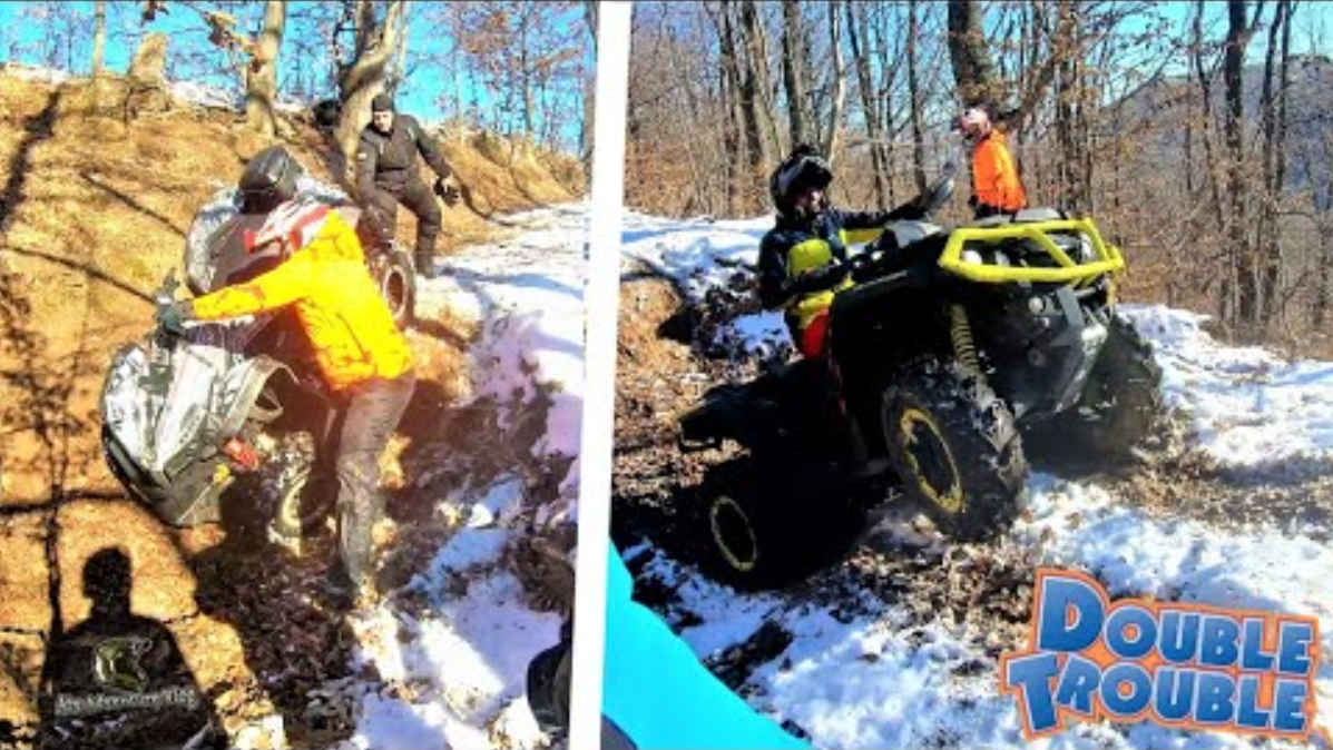 Double Trouble on the Trails! I Think That Hurt...