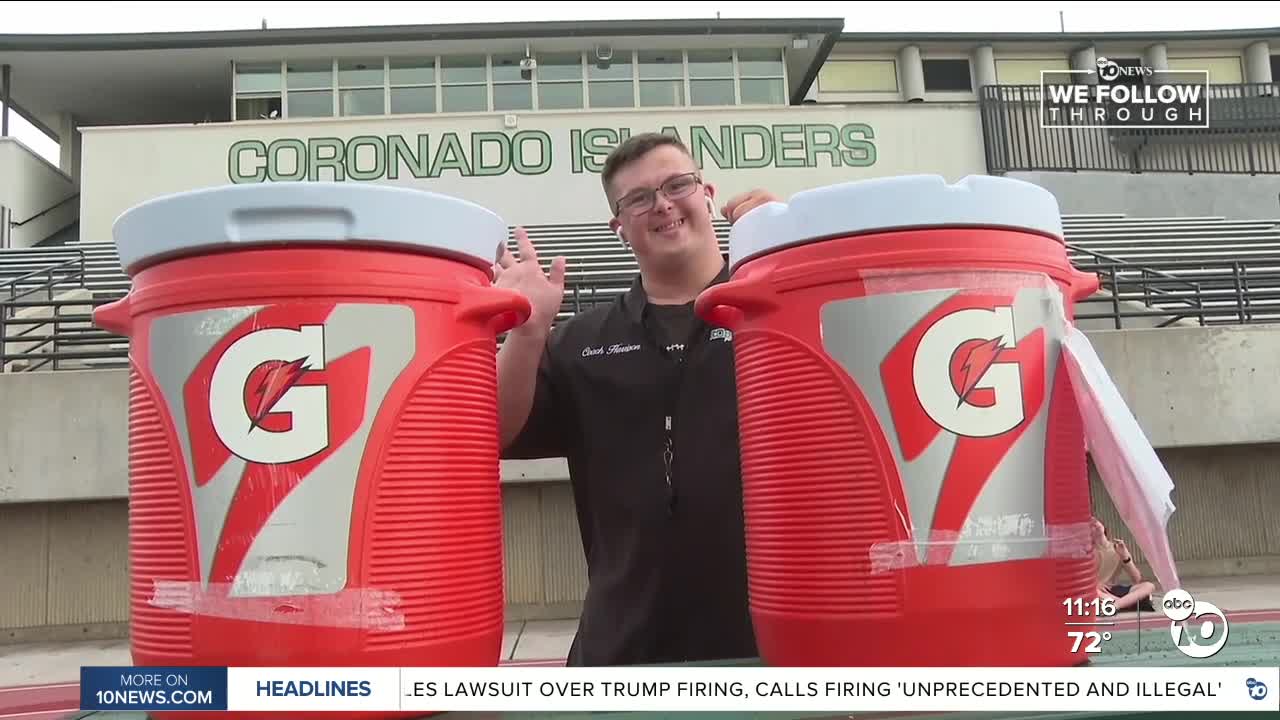 Coronado High Football team manager returns to sidelines as assistant coach