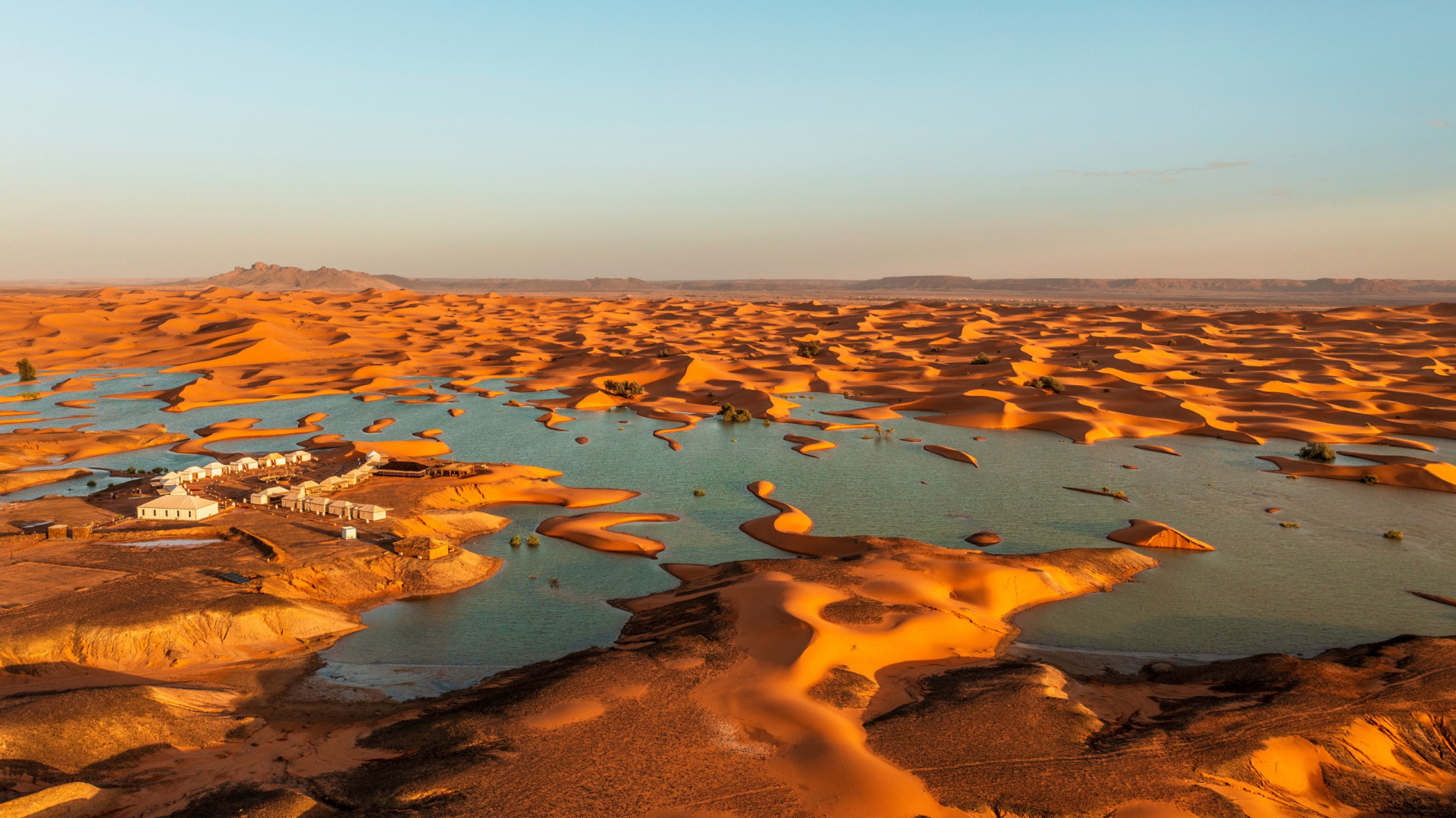 Zware regen in de Sahara verandert het landschap