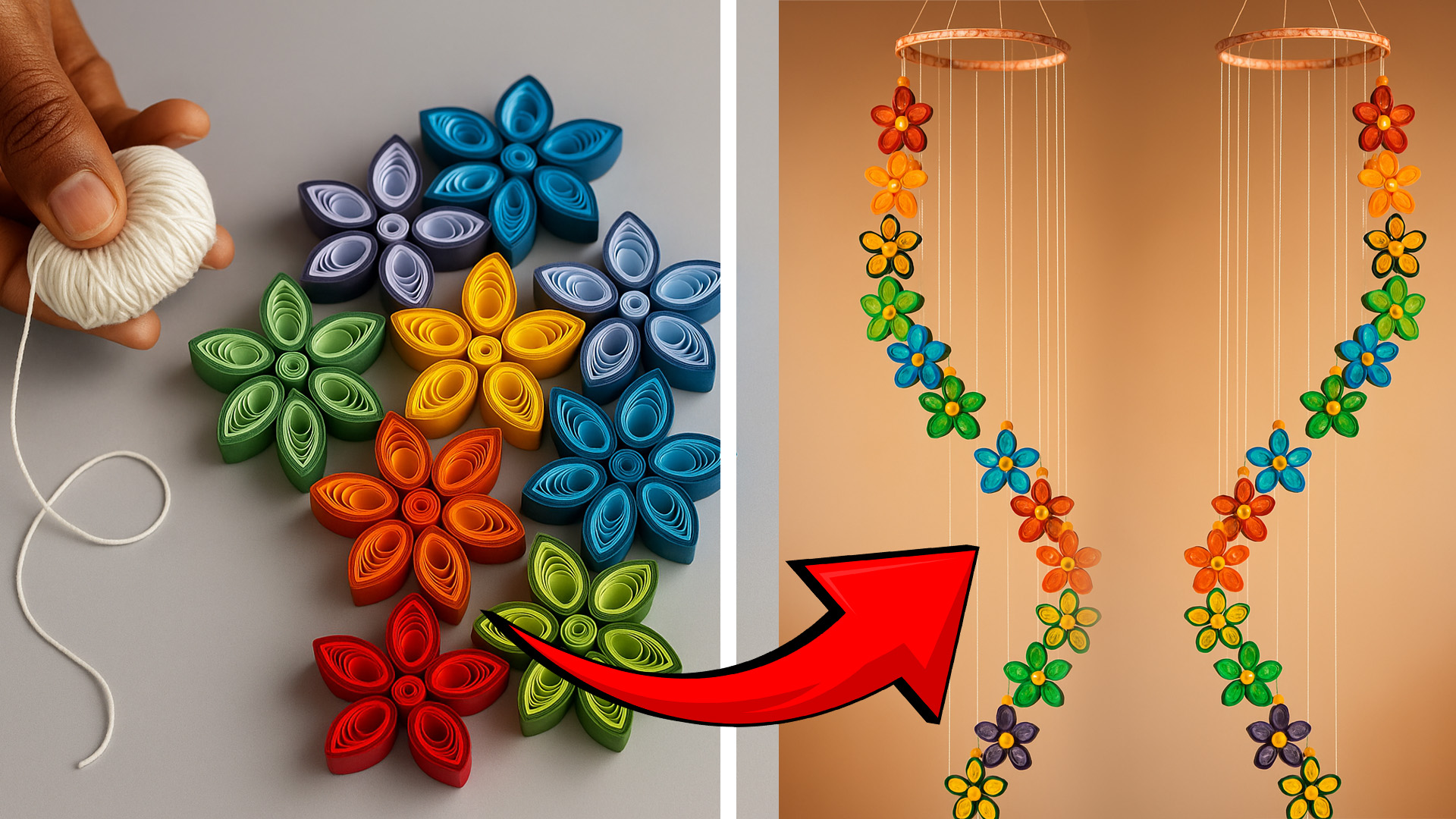 DIY Dak Ster Bloem Hangende Toran