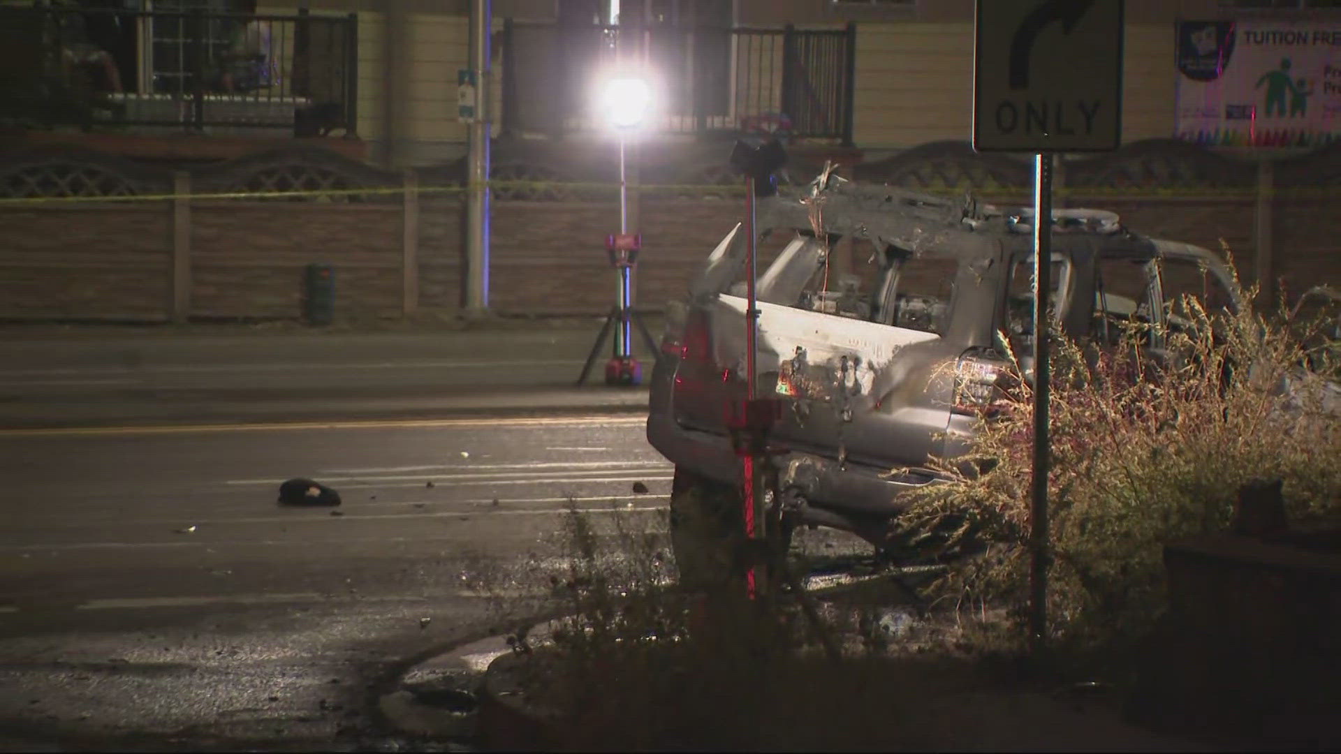 Fatal Gresham crash leaves one dead, both cars catch fire