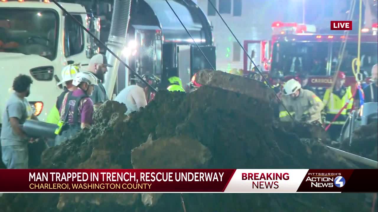Pennsylvania trench collapse: Worker trapped after trench collapses in ...