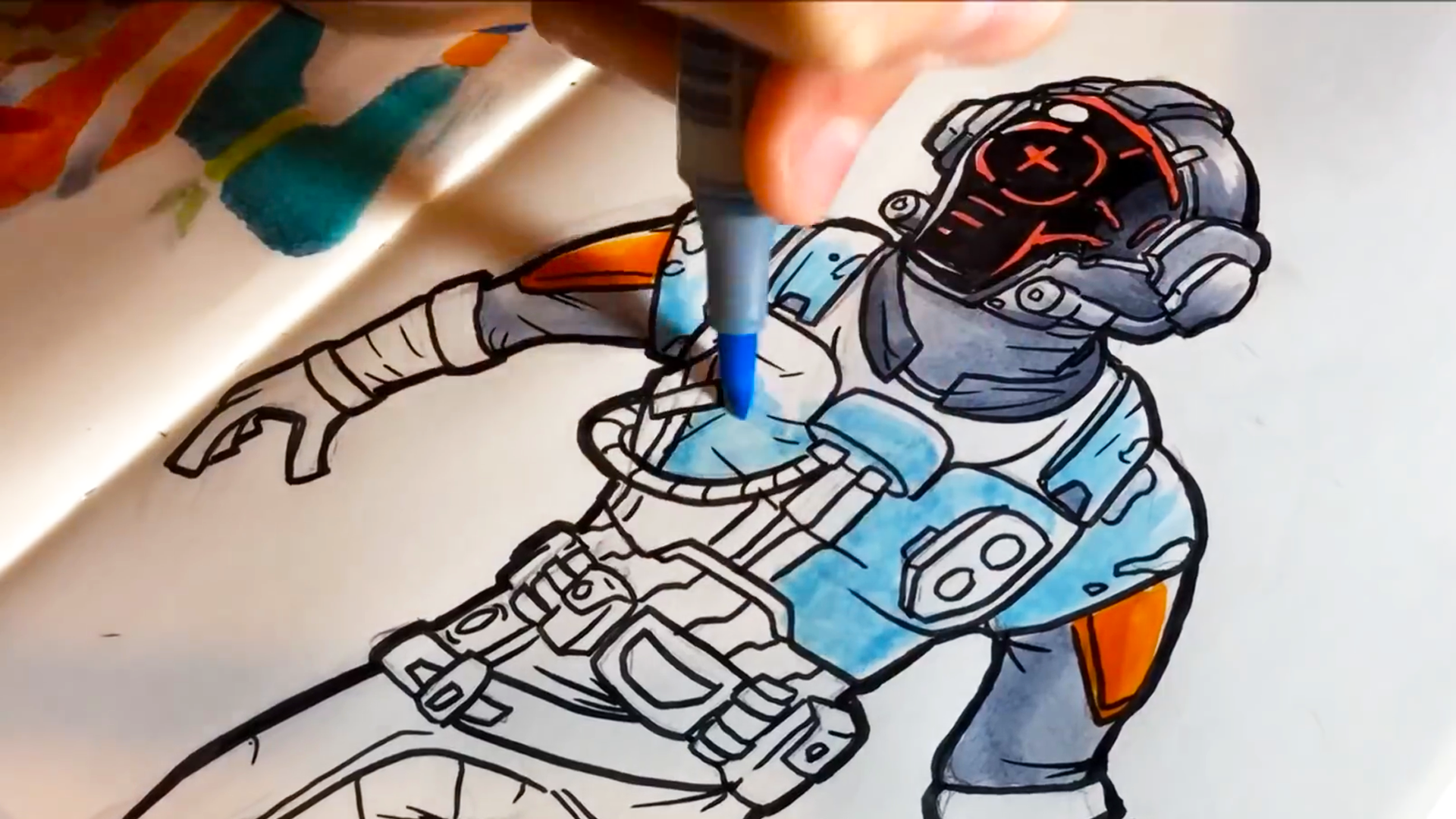 Drawing The Visitor from Fortnite with Markers