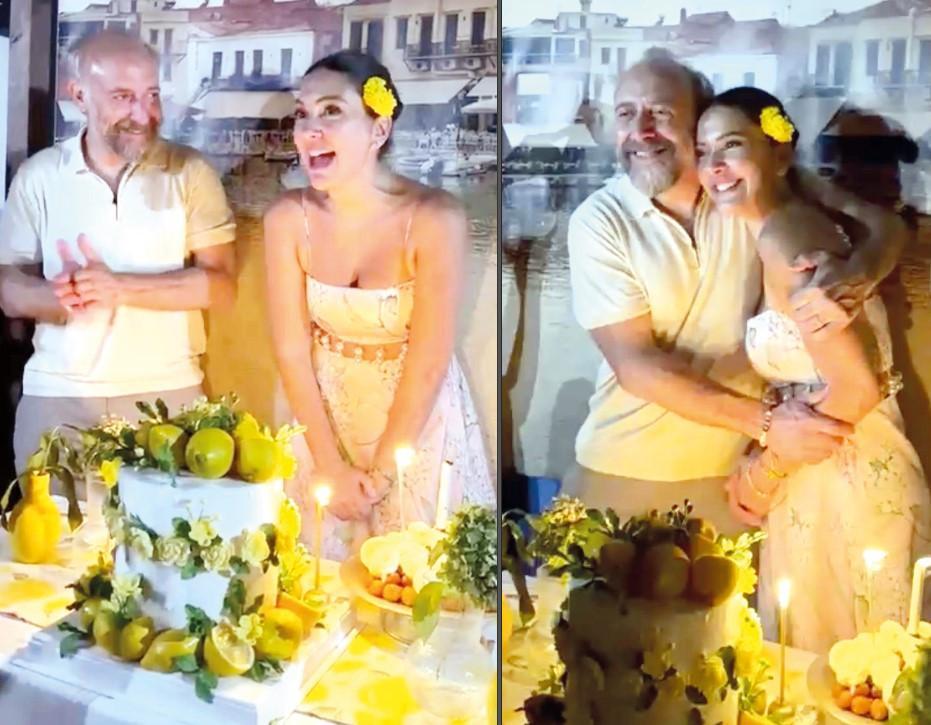Halit Ergenç'ten Bergüzar Korel'e 43. yaş öpücüğü