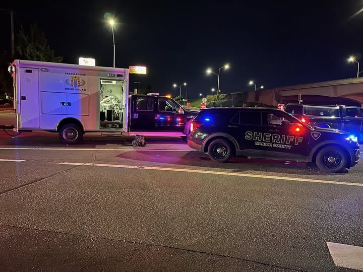 Salem bomb squad disarms explosive device during traffic stop