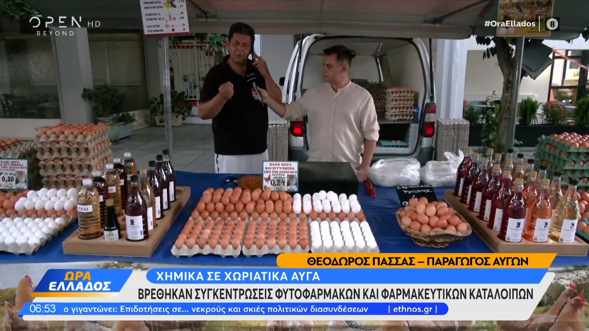 Βρέθηκαν φυτοφάρμακα σε βιολογικά αυγά