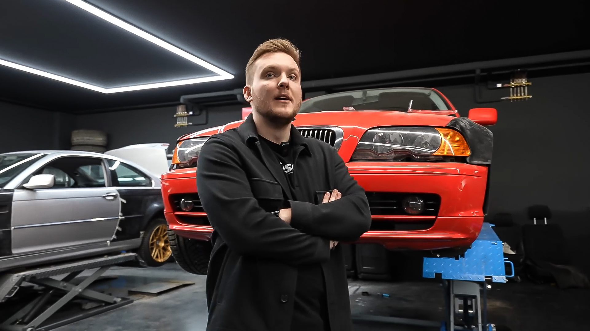 BMW E46 Mods with Cage and Shifter