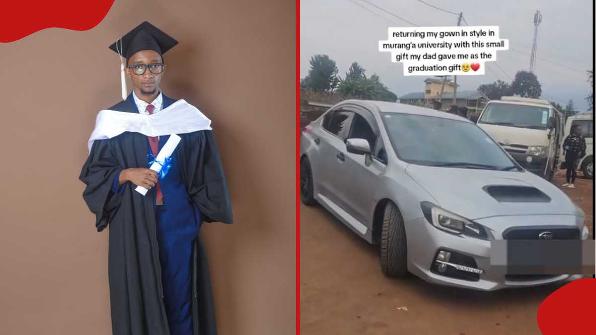 Murang'a University graduate returns gown in posh Subaru WRX gifted by ...