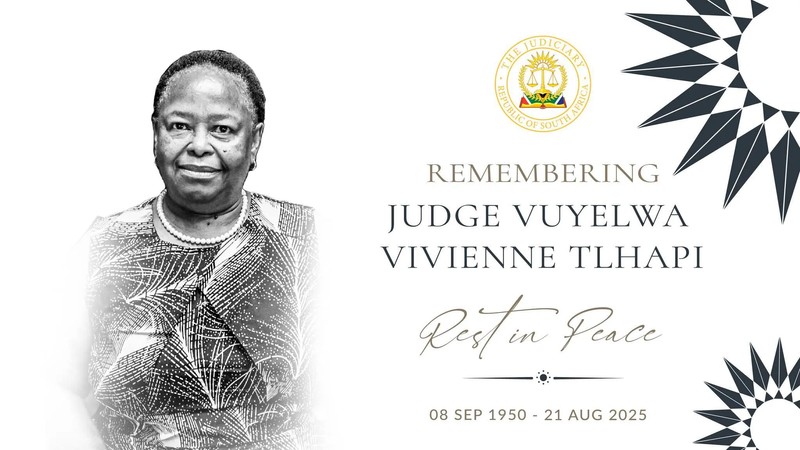 South African Judiciary pays tribute to Judge Vuyelwa Vivienne Tlhapi