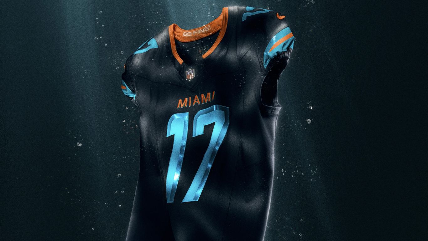 Miami Dolphins unveil "Dark Waters" rivalry jersey