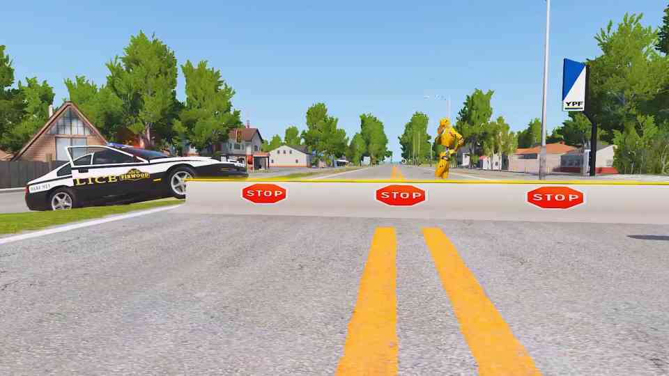 Cars vs Pop-up Barrier & Loop Bridge | BeamNG.drive