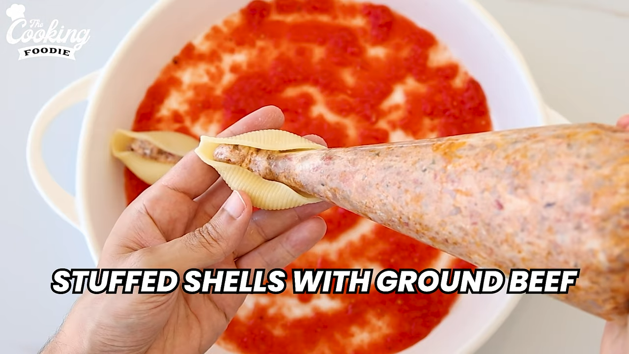 Cheesy Stuffed Pasta Shells (with Ground Beef)