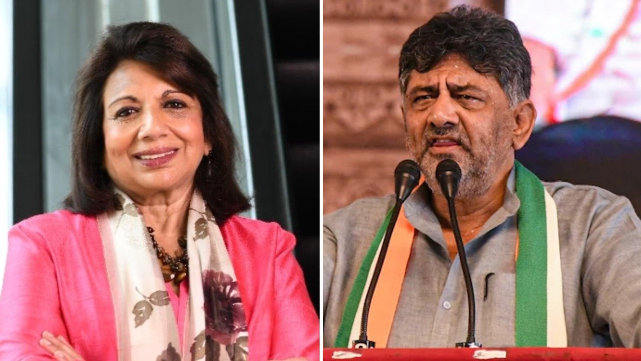 Kiran Shaw says Bengaluru has best talent but worst infra, DK Shivakumar responds