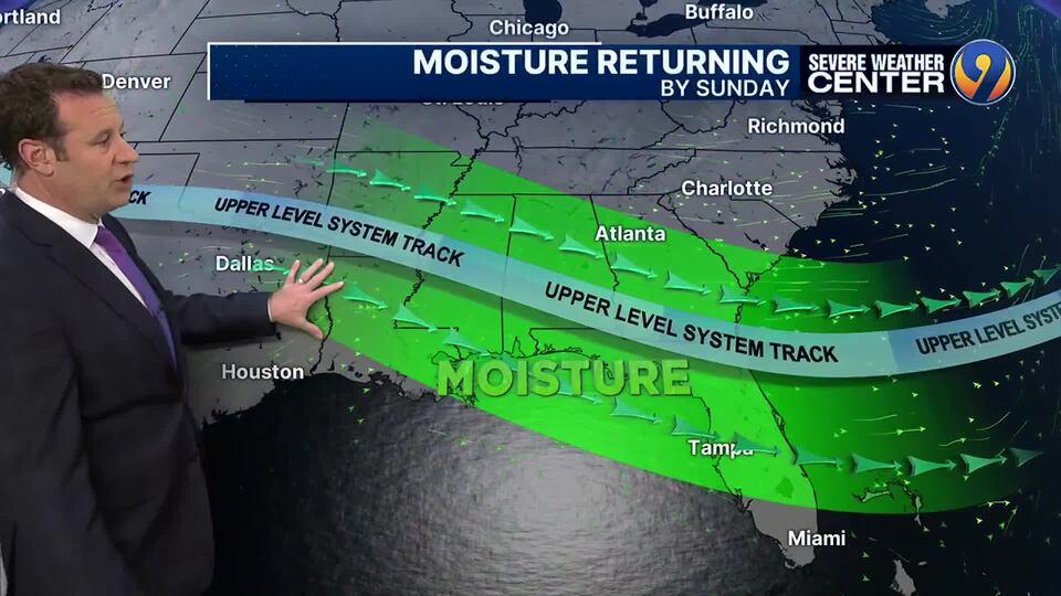 Friday morning's forecast with Meteorologist Keith Monday