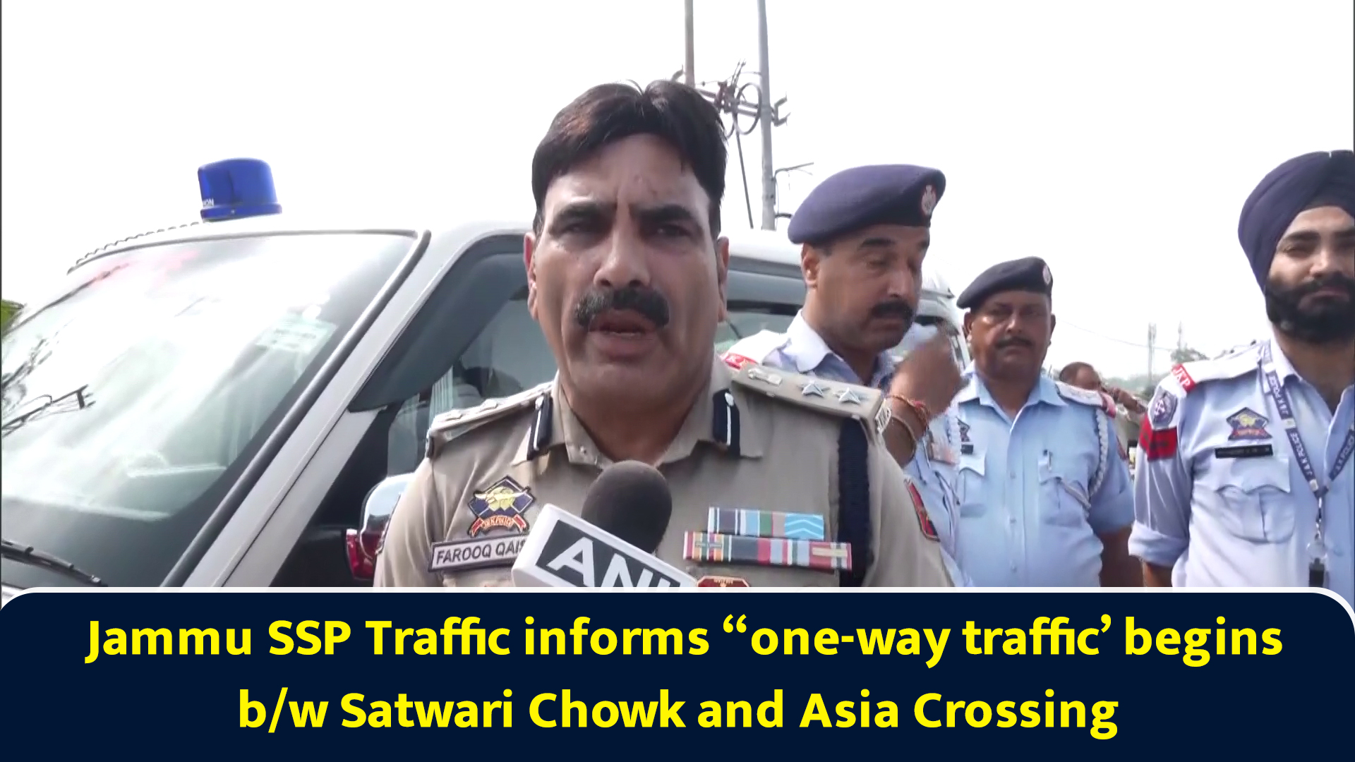 Jammu SSP Traffic informs “one-way traffic’ begins b/w Satwari Chowk ...