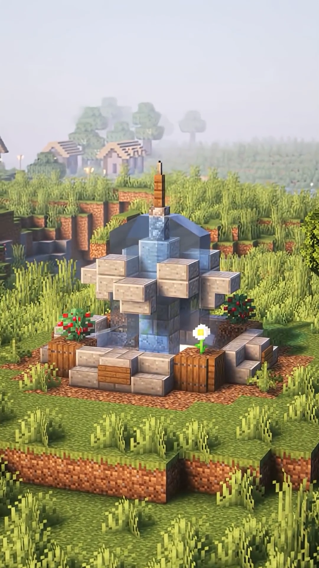 Water Fountain Design in Minecraft