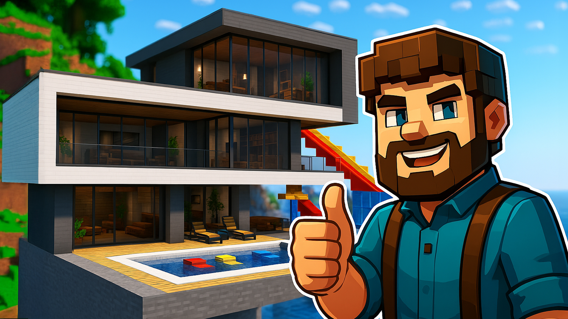 Minecraft Cliff Mansion Tutorial – Quick and Easy Build