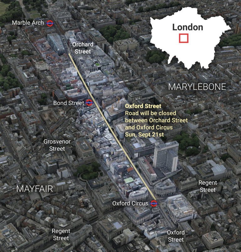 Why Oxford Street is closed to all vehicles today