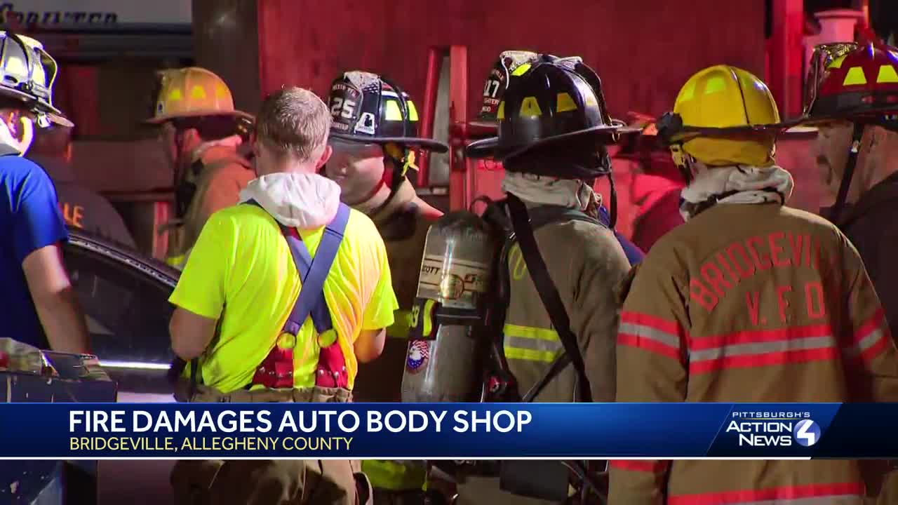 Bridgeville auto body shop fire