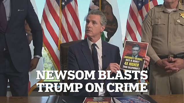 Newsom says Trump ignoring crime in Republican-led states