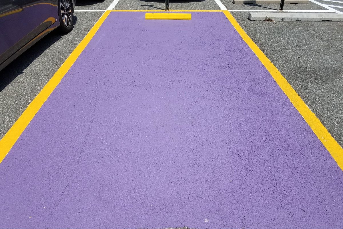 If you see a purple parking space, here’s what it means