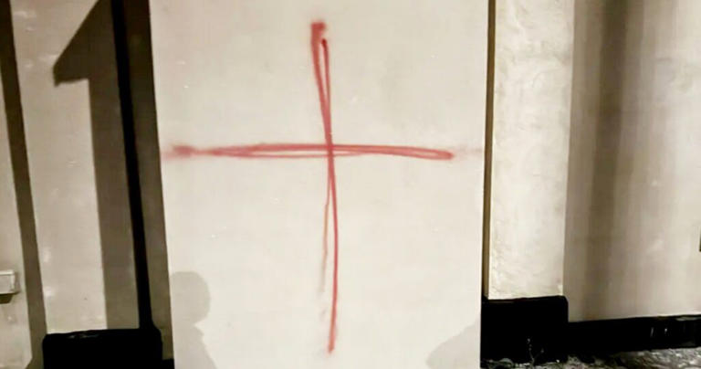 Islamic centre vandalised with George Cross and words ‘This is England’
