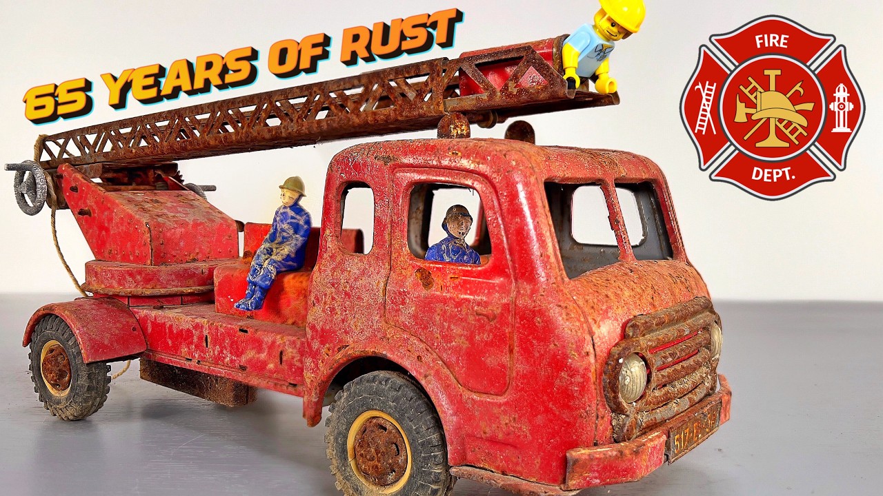 Vintage Toy Rescue: 1950s Joustra Fire Truck Restoration