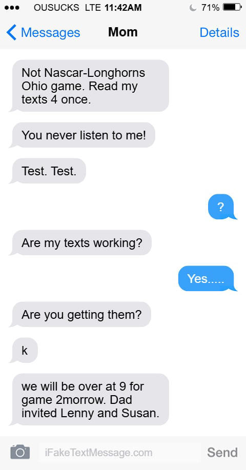 A Texas vs Ohio State Preview as Texts From Your Mom