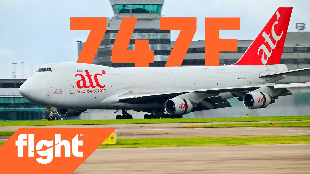 Boeing 747 Cargo Landing at Manchester Airport