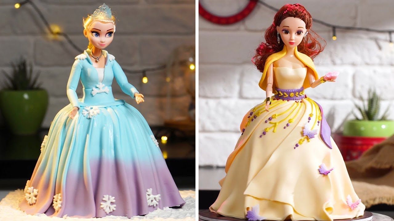 How to Make Frozen & Princess Doll Cakes