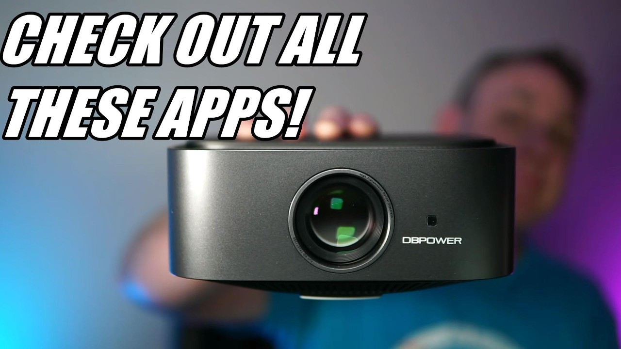 DBPOWER E2 Smart Projector with WiFi for Easy Streaming