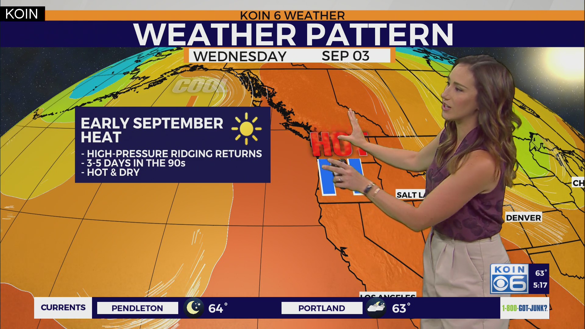 Cooler Labor Day Weekend, heat spikes next week in Portland