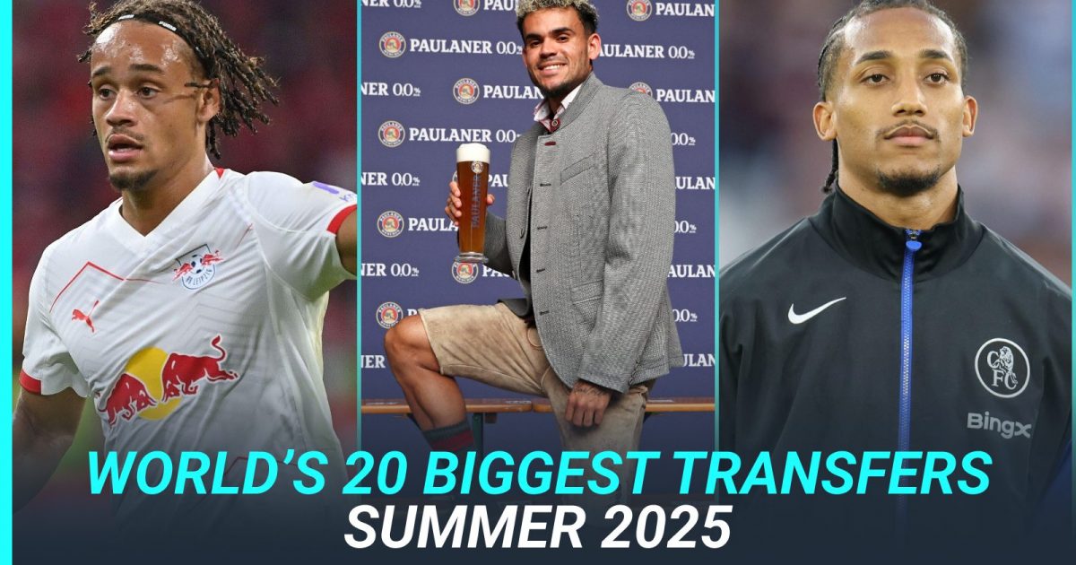 Twenty biggest transfers in the world in 2025 summer transfer window