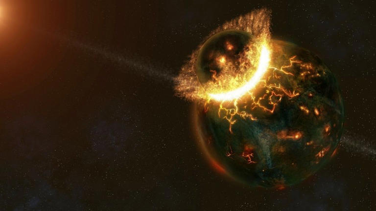 Cataclysmic crash with neighboring planet may be the reason there's ...