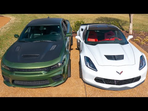 2021 Charger Hellcat Redeye vs. Corvette C7 Z06 [Full 4K Comparison]