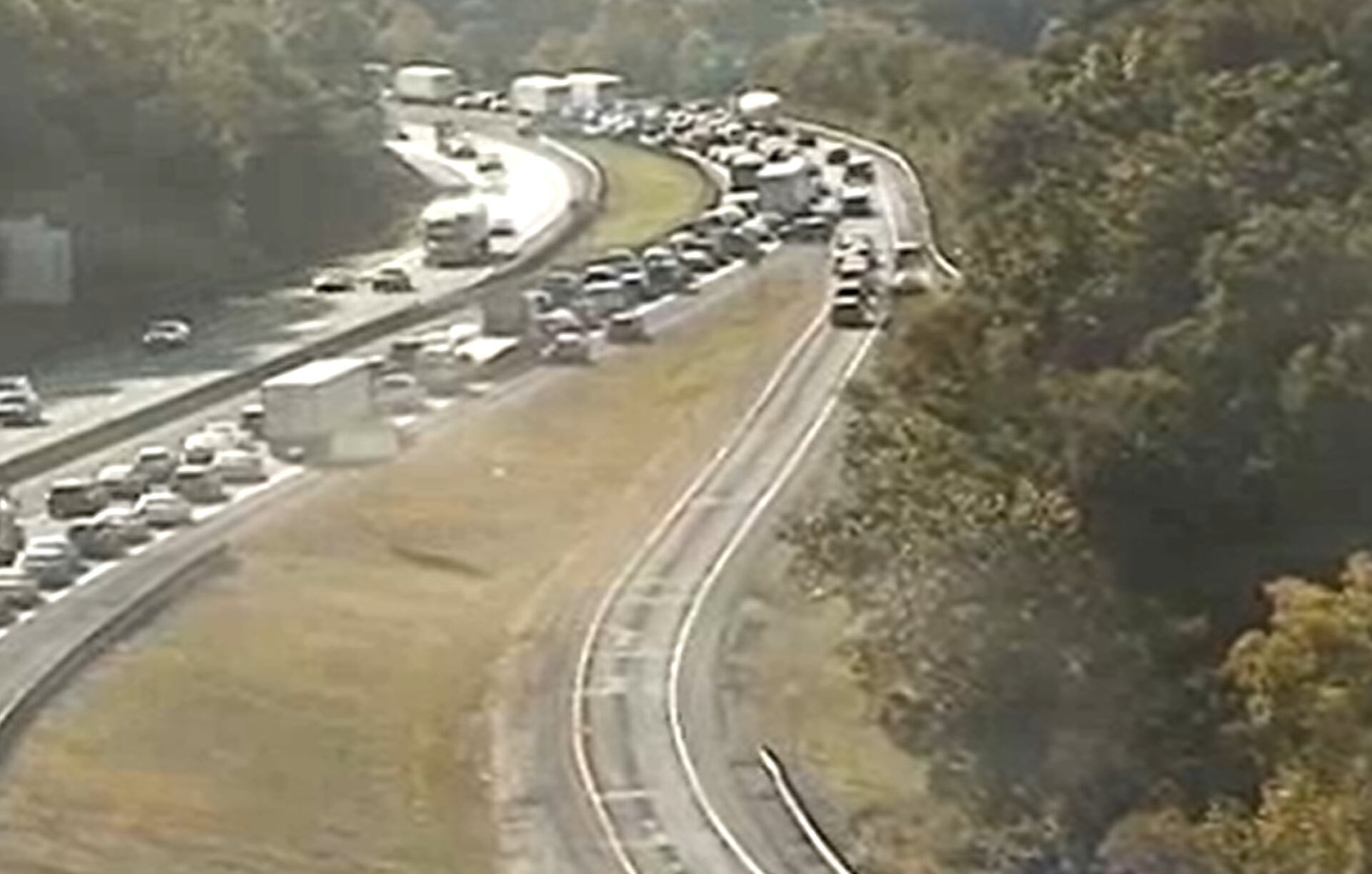 I-64 West reopen after vehicle fire, diesel spill