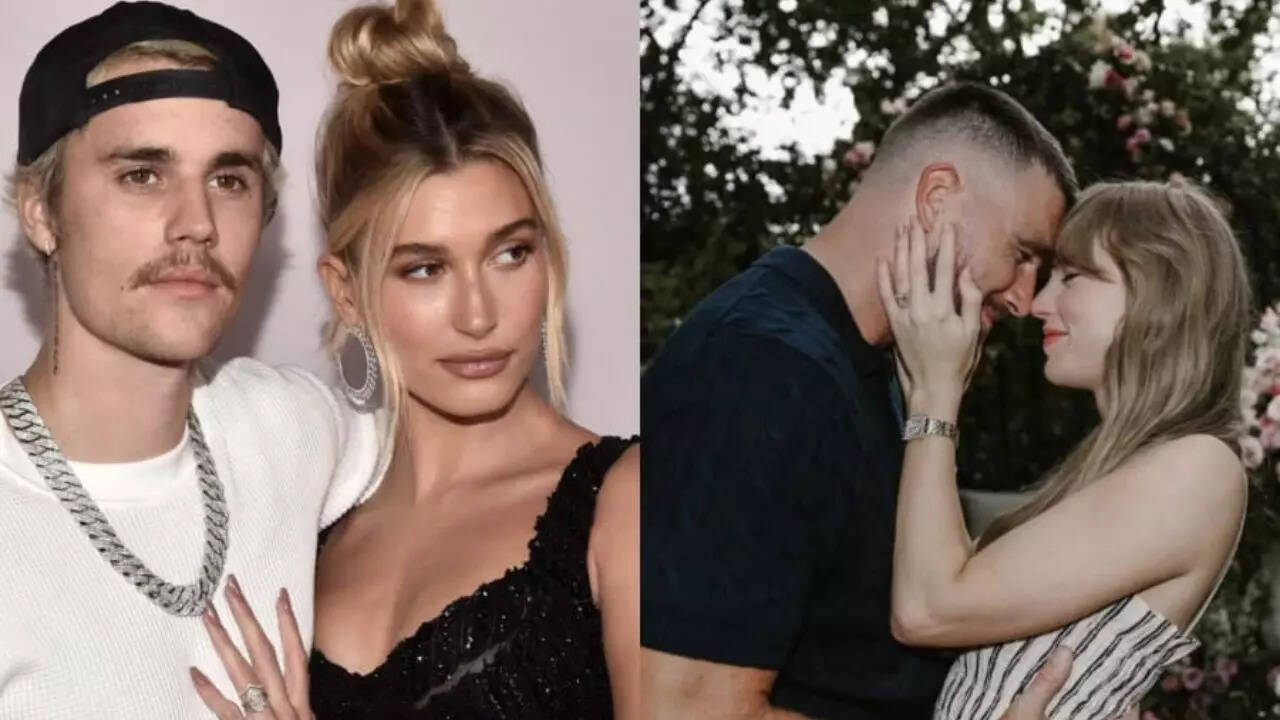Justin Bieber’s $1M ring for Hailey Bieber compared to Travis Kelce’s ring for Taylor Swift ...