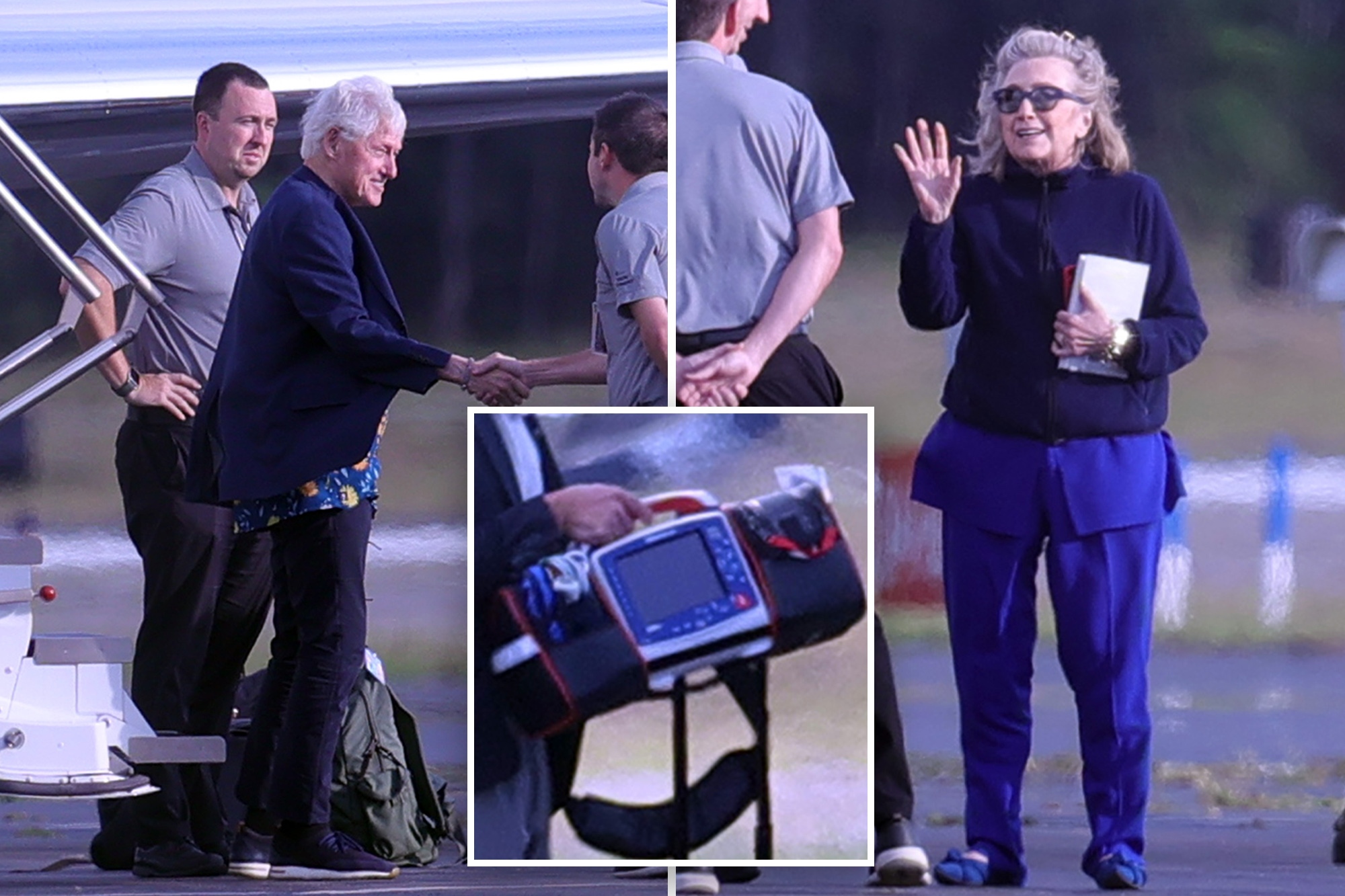 Bill Clinton seen with defibrillator at Hamptons airport — sparking new ...