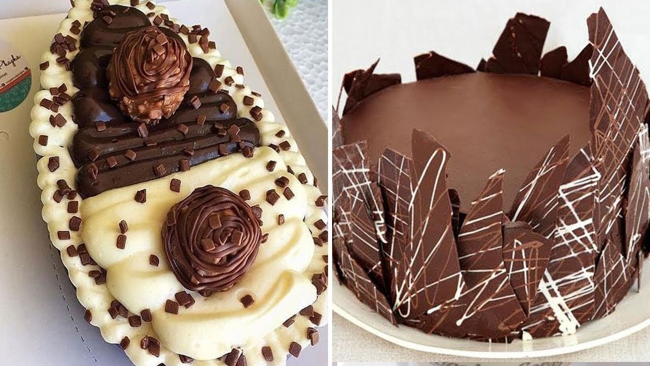 Dual Cream Boat & Choco Shard Cake | Satisfying Cake Compilation