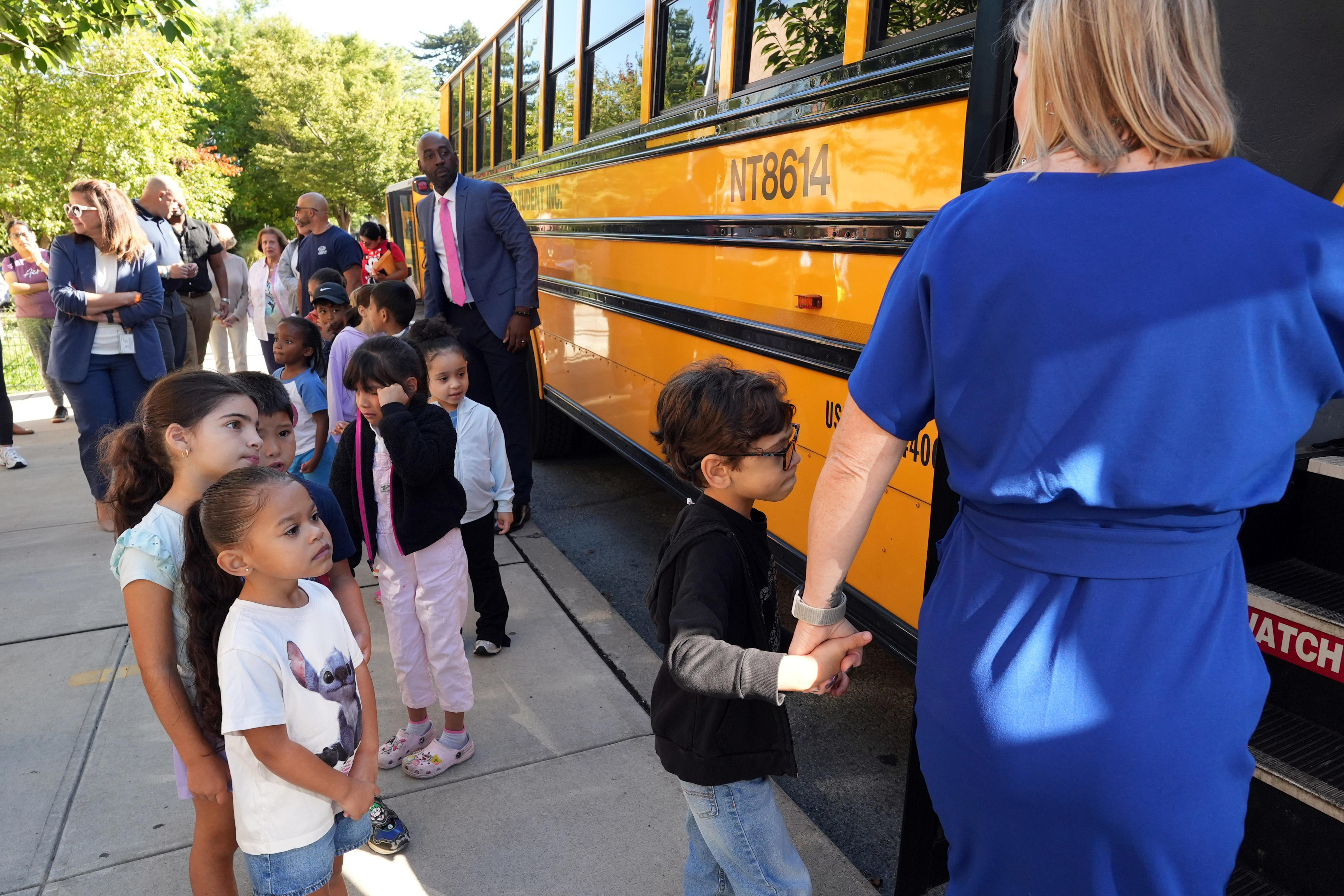 First-time school bus riders in Yonkers learn school bus safety at ...