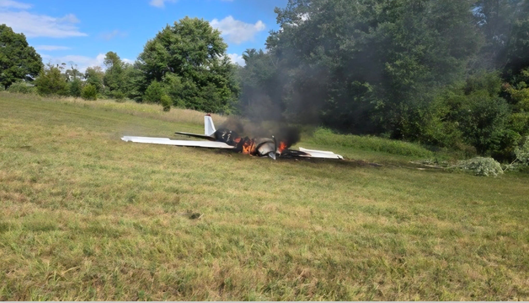 Pilot significantly injured after airplane crashes, catches fire in ...