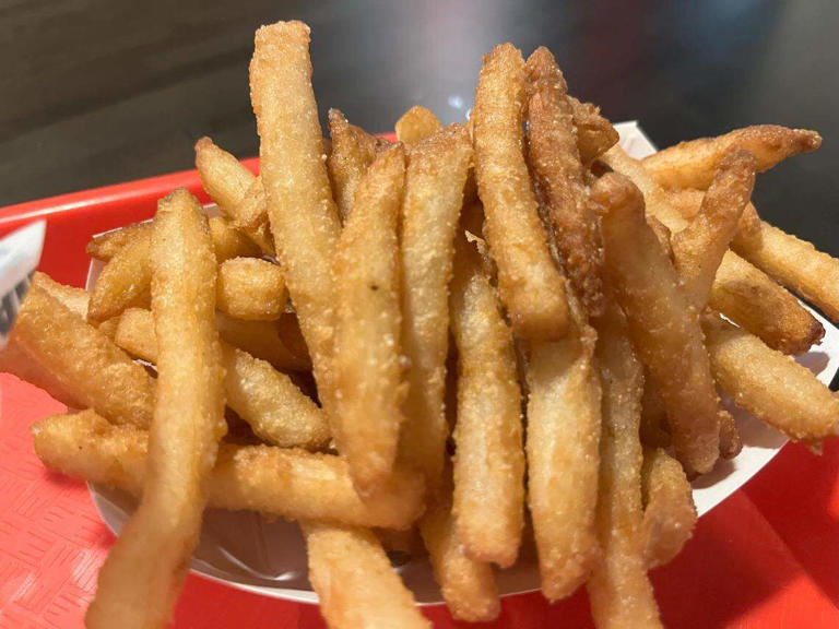 Wagyu smashburger with beef tallow fries for happy hour at downtown ...