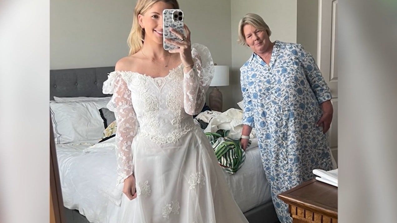 Wedding dress preserved Upstate, swapped after 40 years