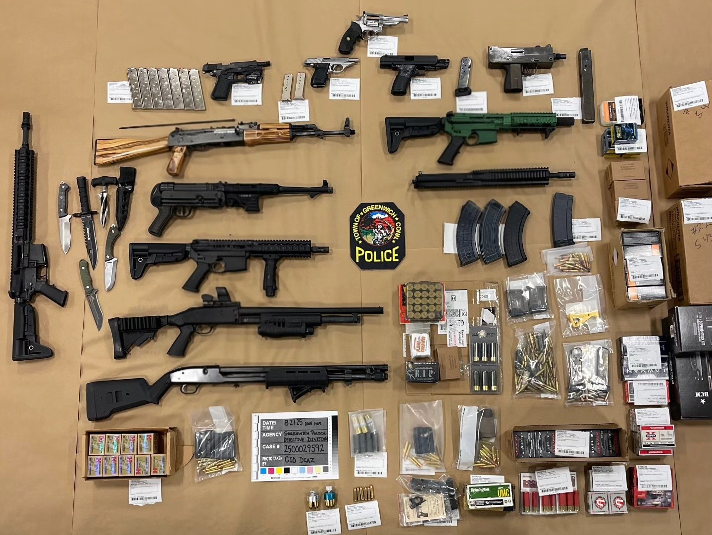Greenwich police seize 4 assault rifles, 2 shotguns, 5 handguns in ...