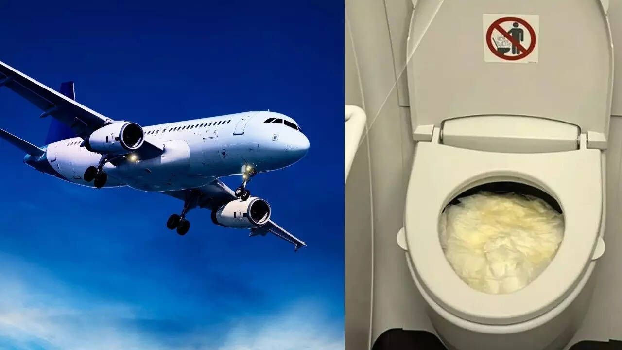 Toilet crisis at 30,000 feet: Passengers forced to use bottles on a ...