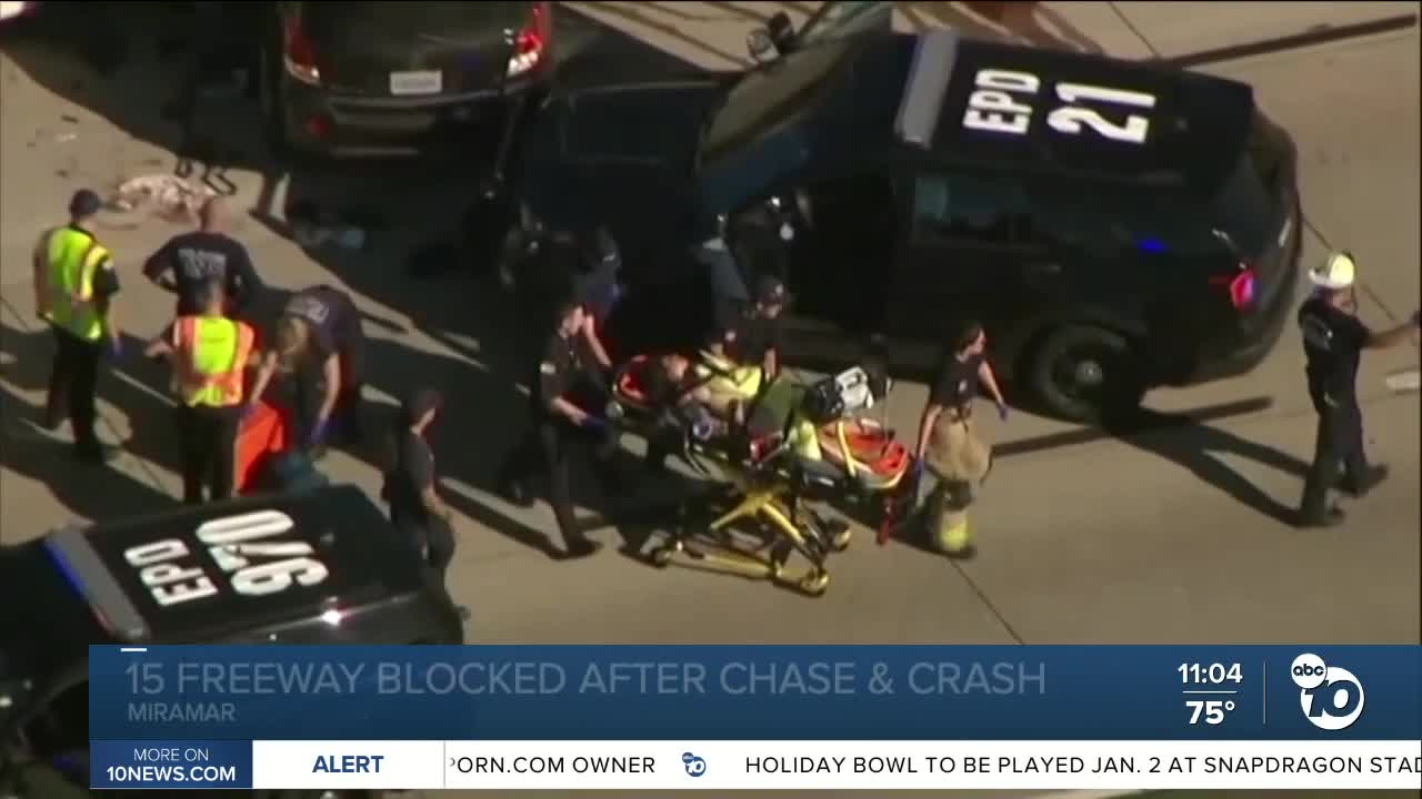 Chase leads to officer-involved shooting along Interstate 15