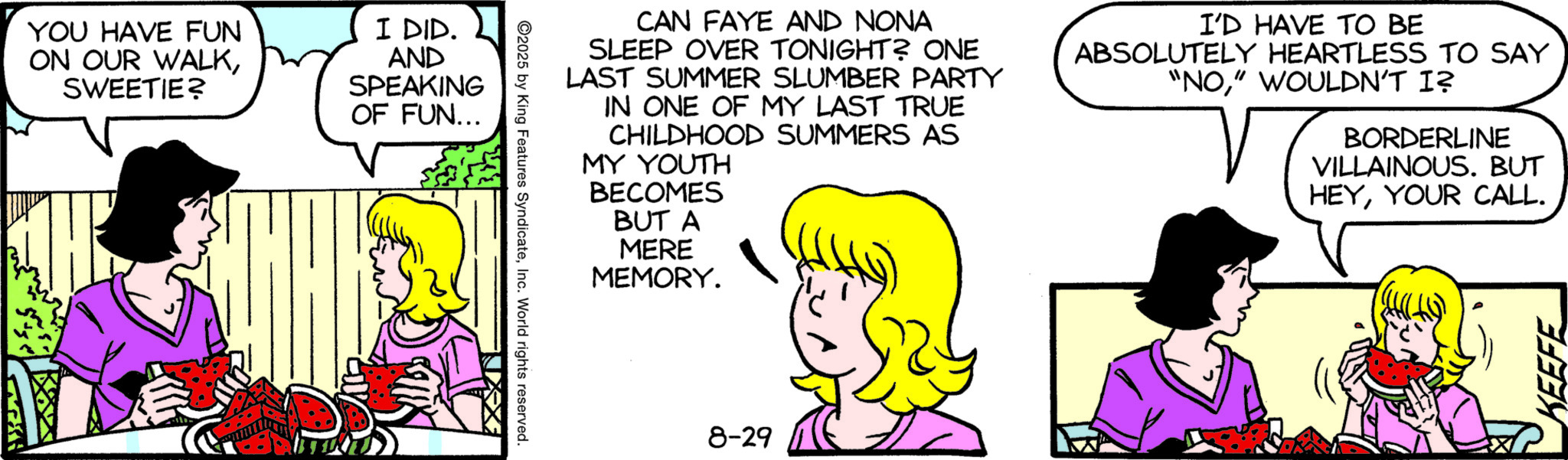 Sally Forth by Francesco Marciuliano; drawn by Jim Keefe